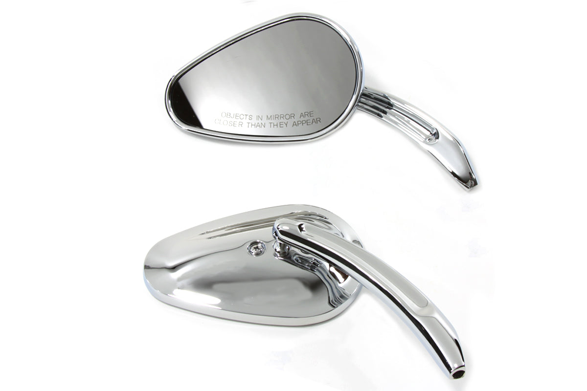 Bullet Mirror Set with Billet Sculpted Stems Chrome – Vintage Parts ...